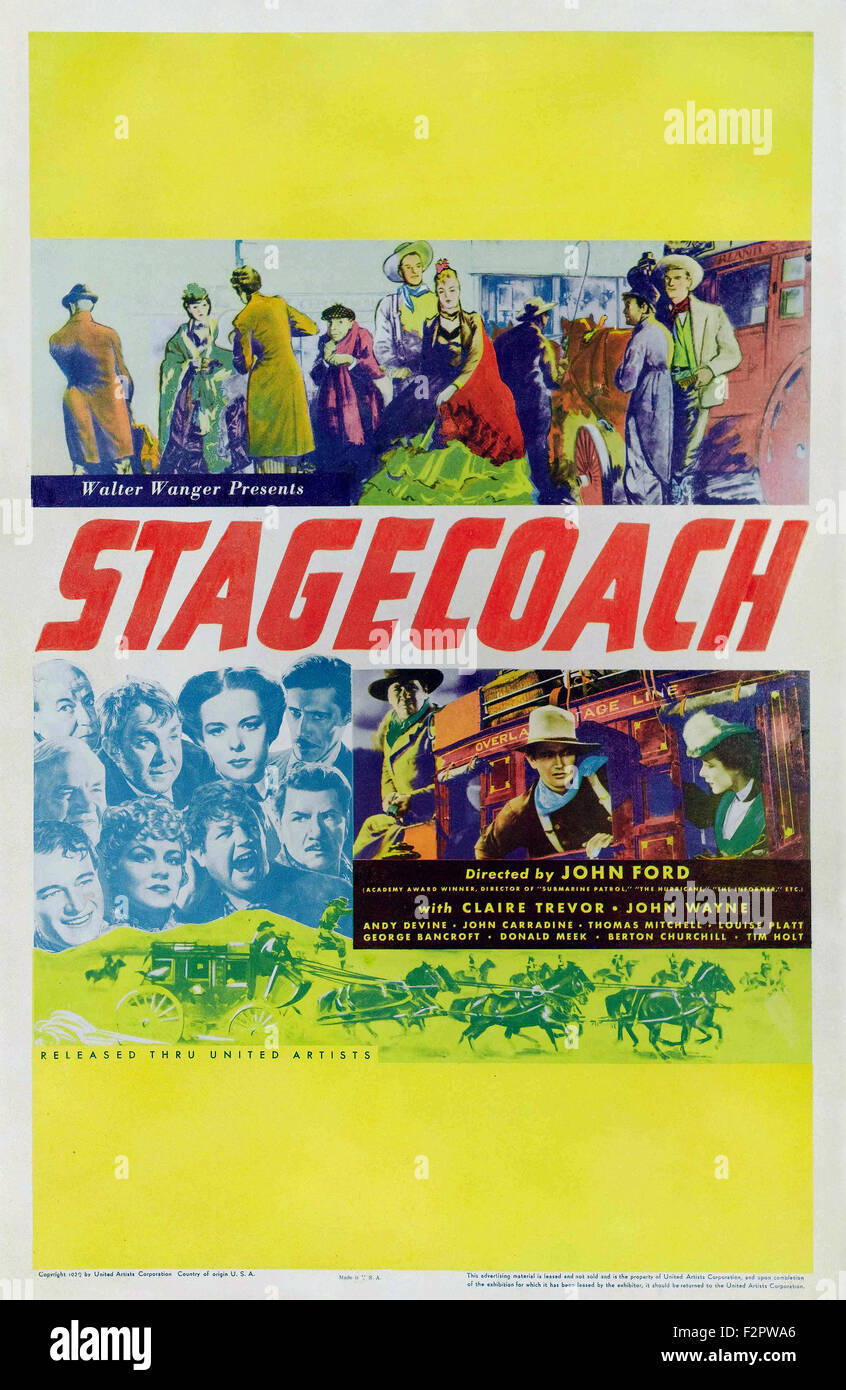 Stagecoach movie poster hi-res stock photography and images - Alamy