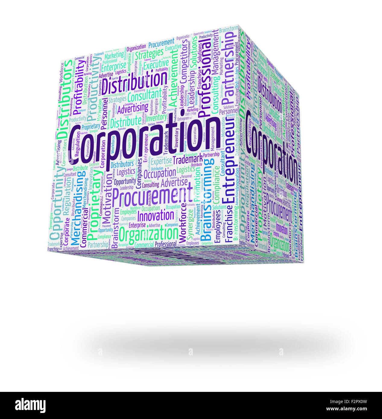 Corporation Word Representing Words Professional And Companies Stock ...