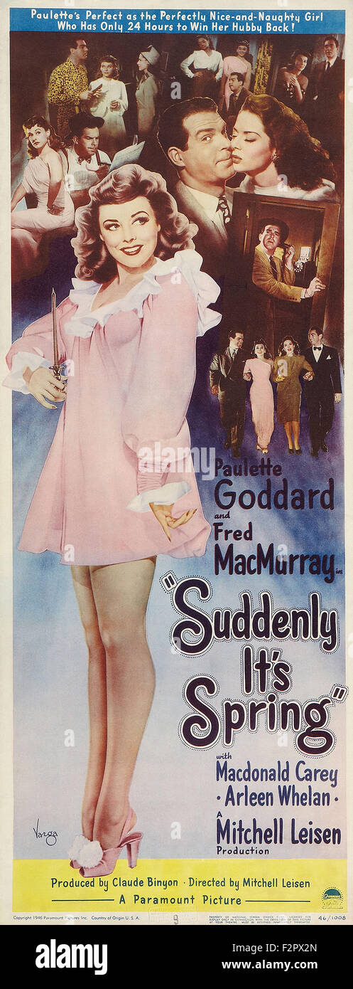 Suddenly It's Spring - Movie Poster Stock Photo - Alamy
