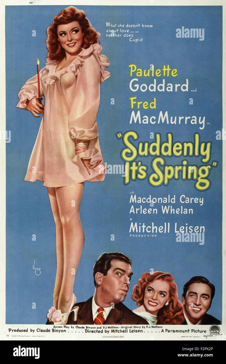 Suddenly It's Spring - Movie Poster Stock Photo - Alamy