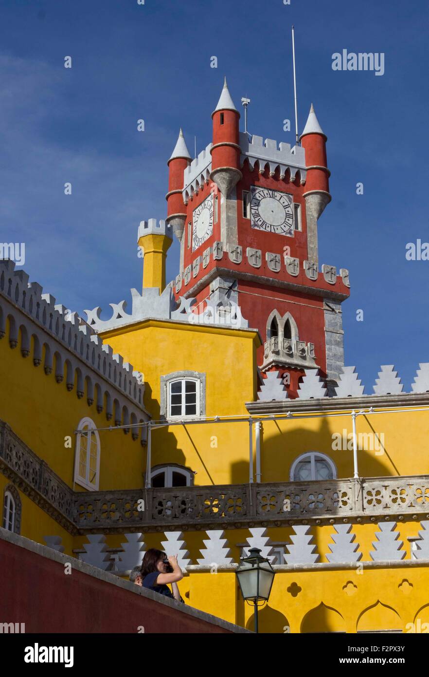 Pena National Palace in Sintra, Portugal, architectural close up Stock ...