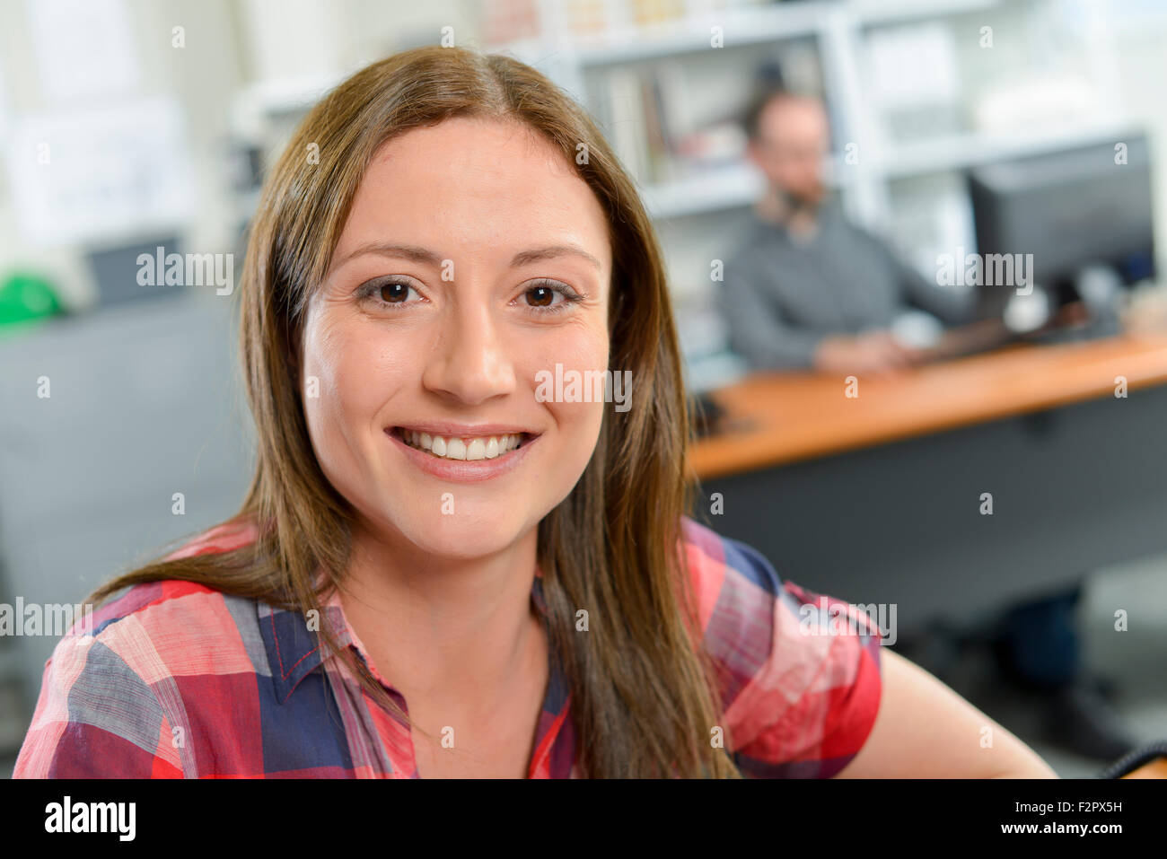 Female office worker Stock Photo - Alamy