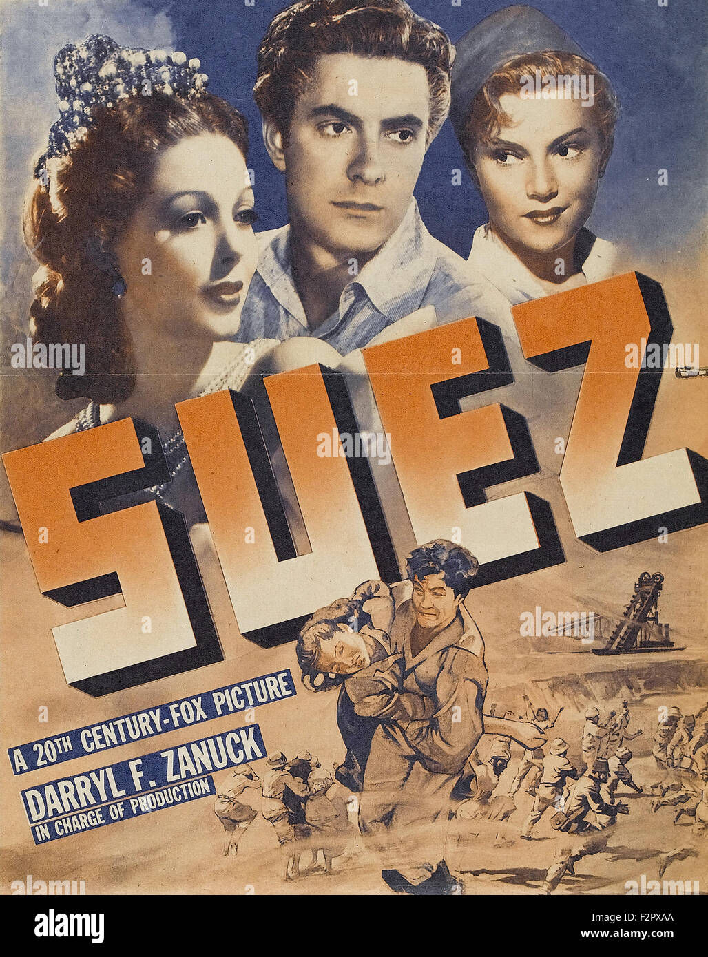 Suez - Movie Poster Stock Photo - Alamy