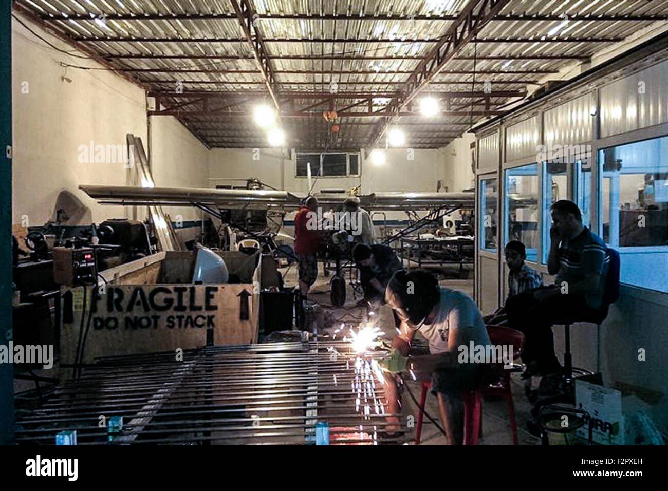 Erbil, Iraq. 21st Sep, 2015. Working area were the plane were created ...