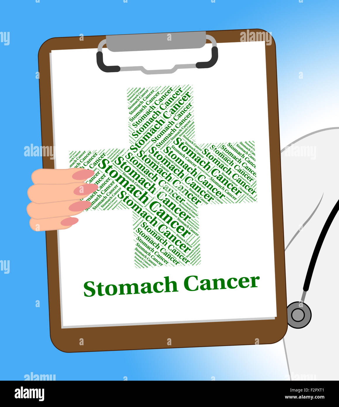 Stomach Cancer Representing Poor Health And Indisposition Stock Photo ...