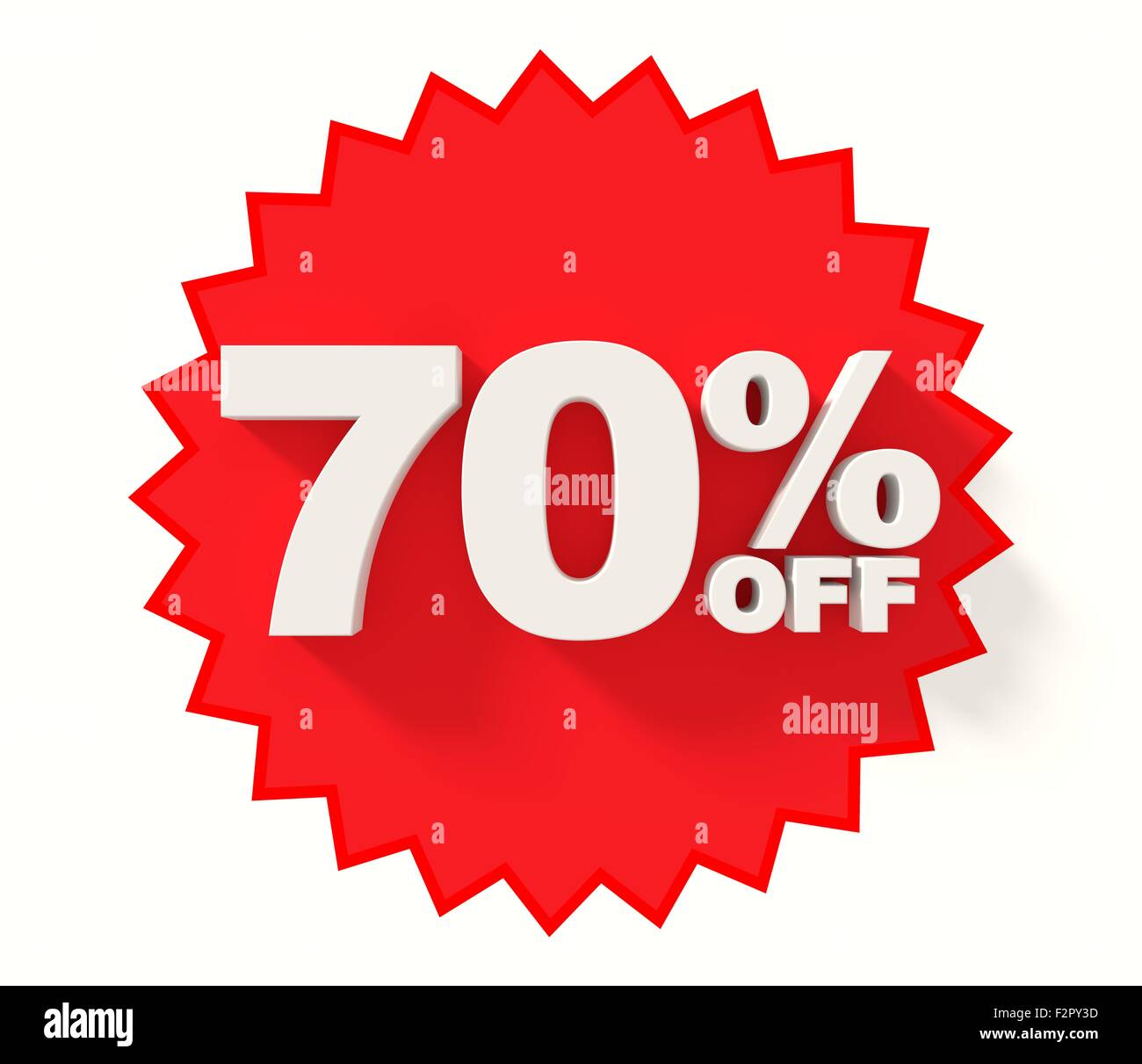 Sale sign, white letters on red star background Stock Photo - Alamy