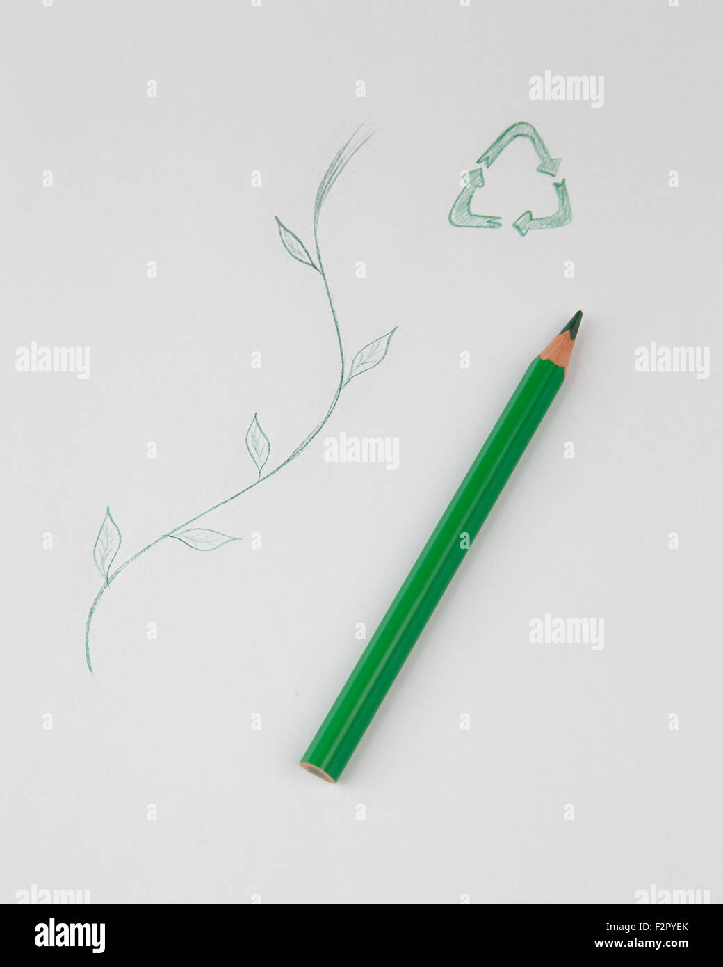 Green recycle symbol icon isolated hi-res stock photography and images ...