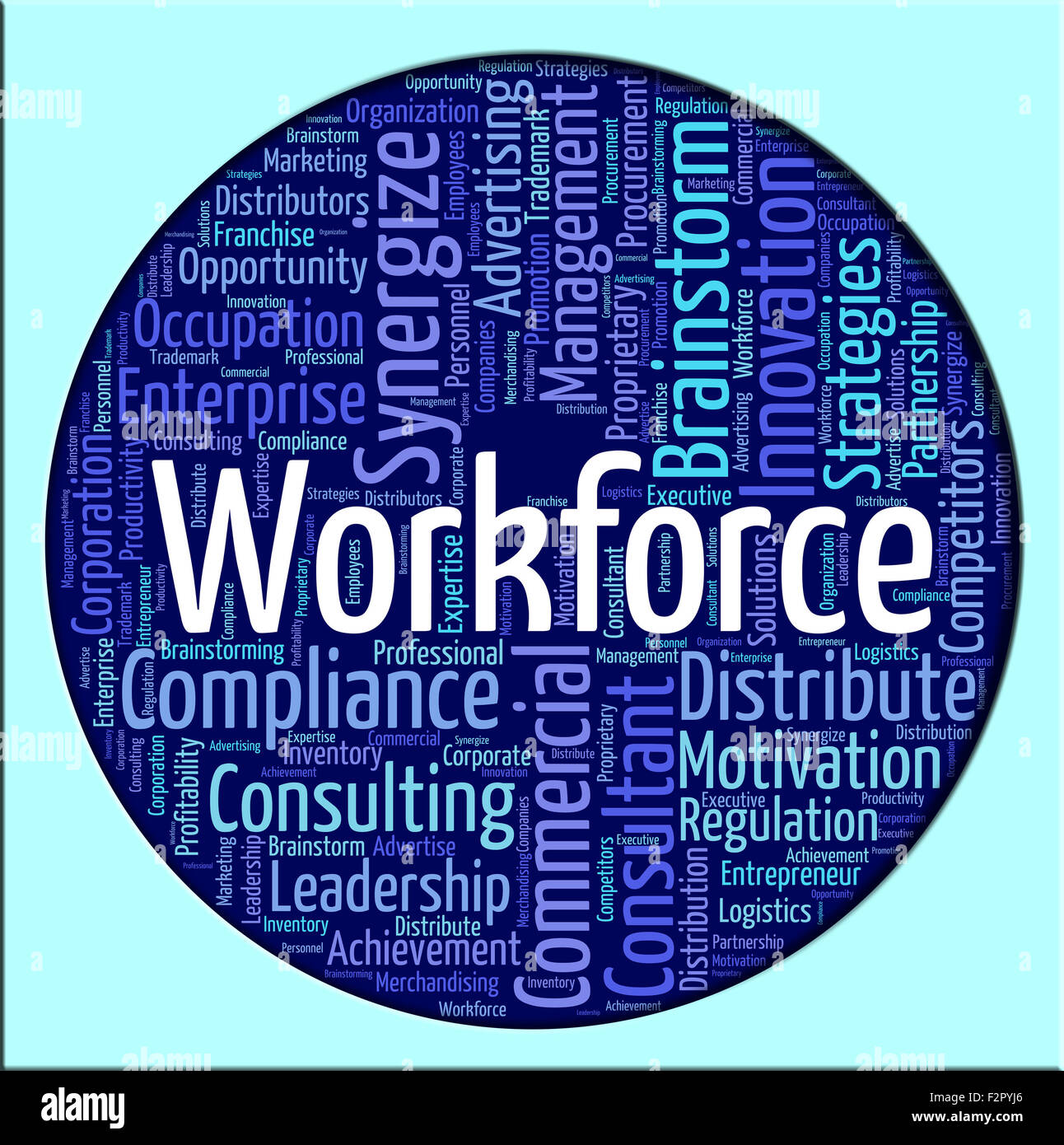 Workforce Word Representing Human Resources And Wordcloud Stock Photo ...
