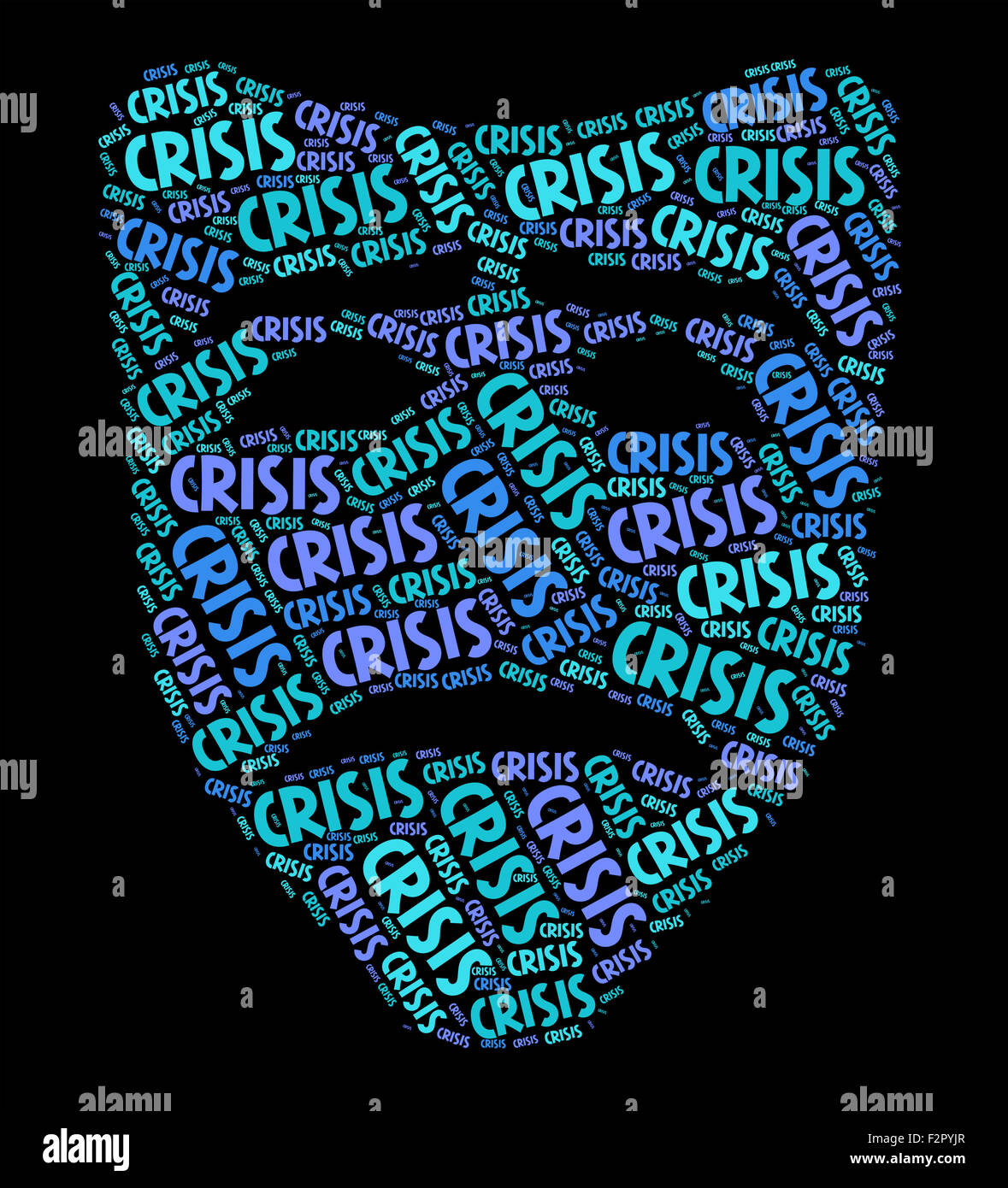 Crisis Word Representing Hard Times And Emergency Stock Photo - Alamy