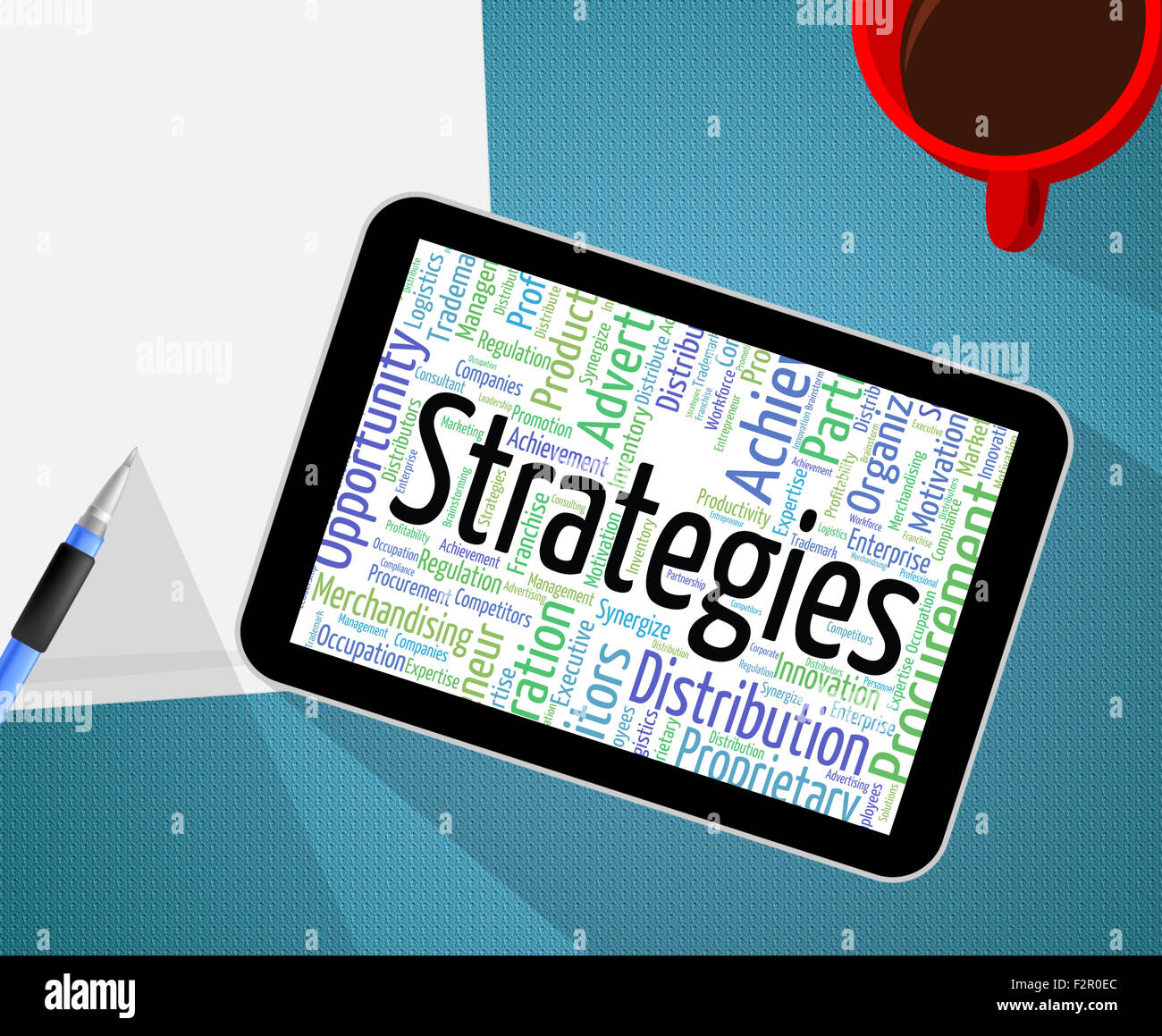 Strategies Word Representing Business Strategy And Tactic Stock Photo ...