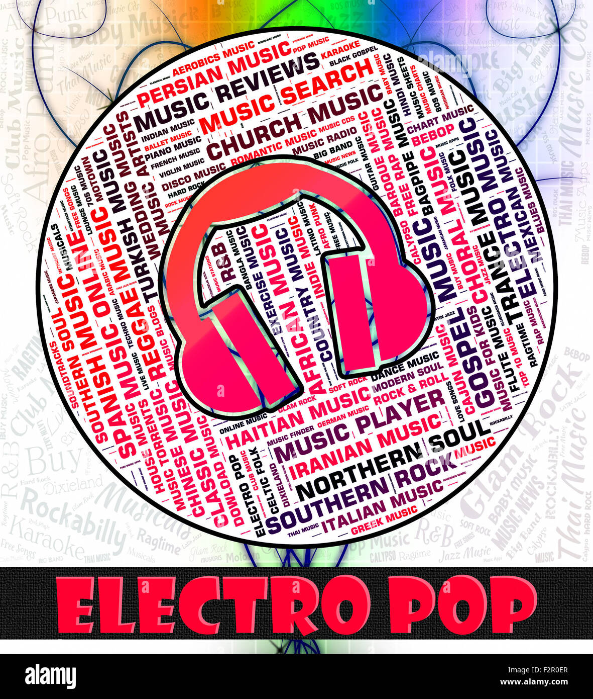 Electro Pop Showing Electronic Sounds And Boogie Stock Photo - Alamy