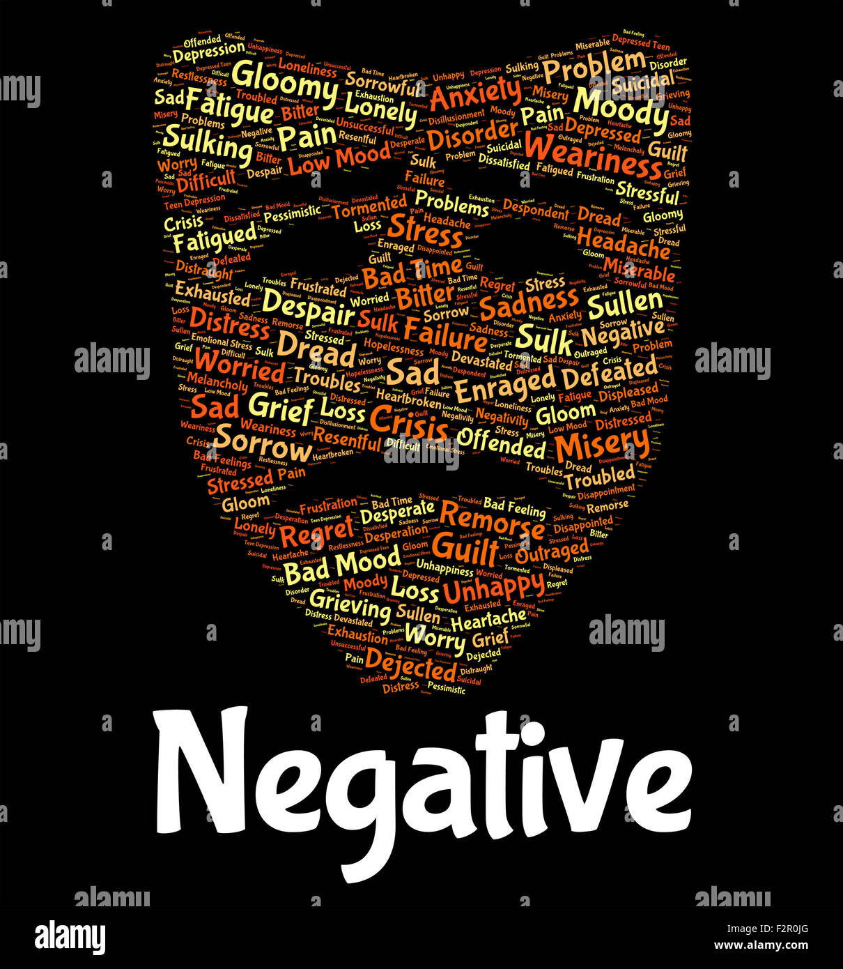 Negative word hi-res stock photography and images - Alamy