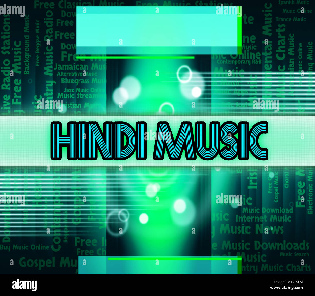 Hindi Music Showing Sound Tracks And Tune Stock Photo - Alamy