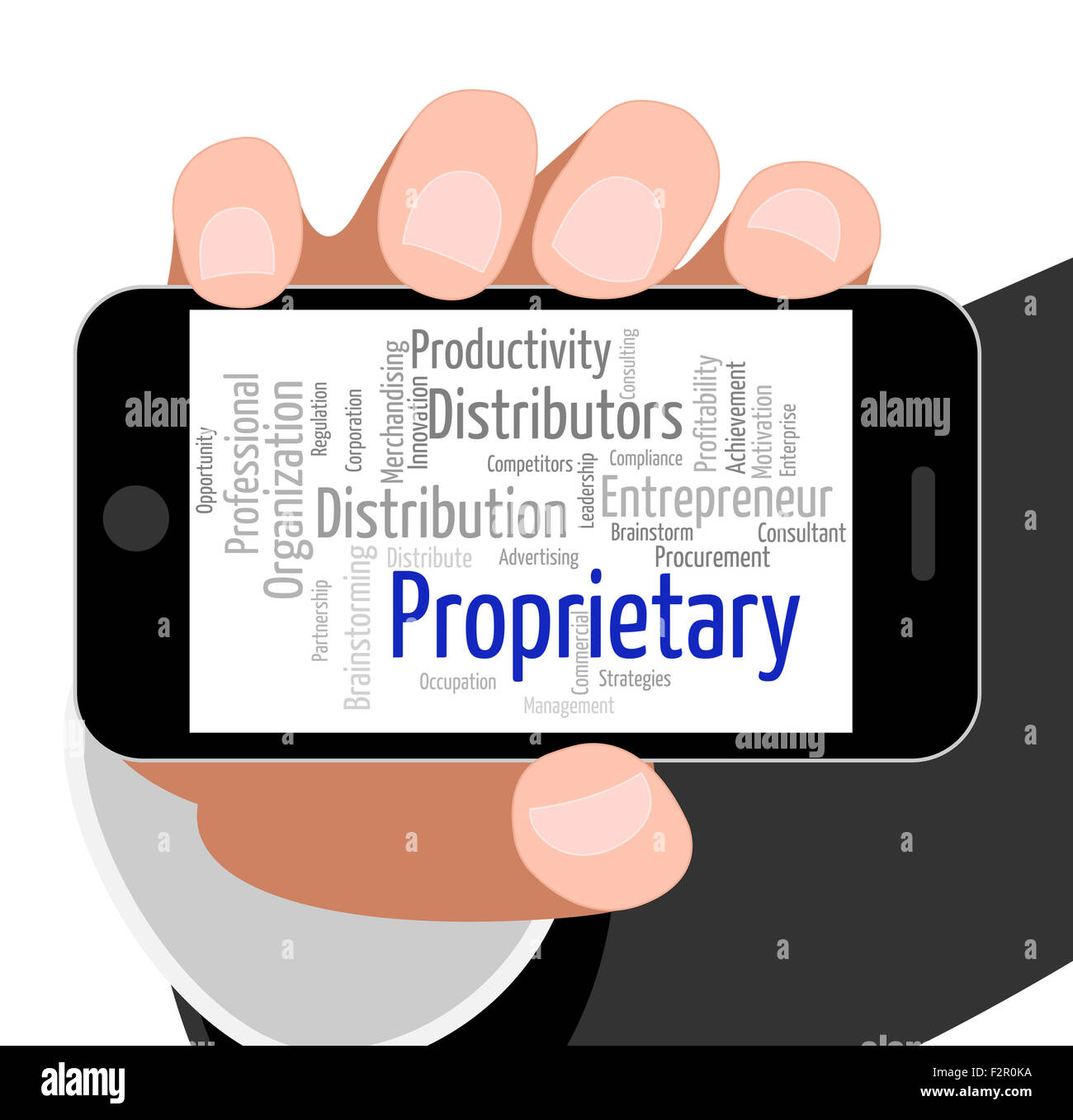 Proprietary Word Representing Text Words And Copyright Stock Photo - Alamy