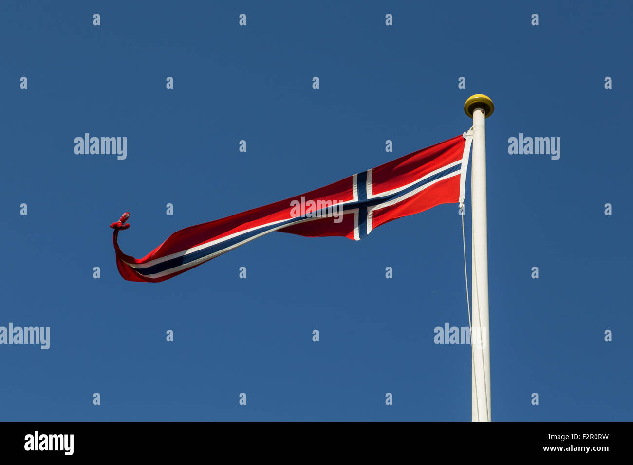 Photograph of a long and thin Norwegian flag Stock Photo - Alamy