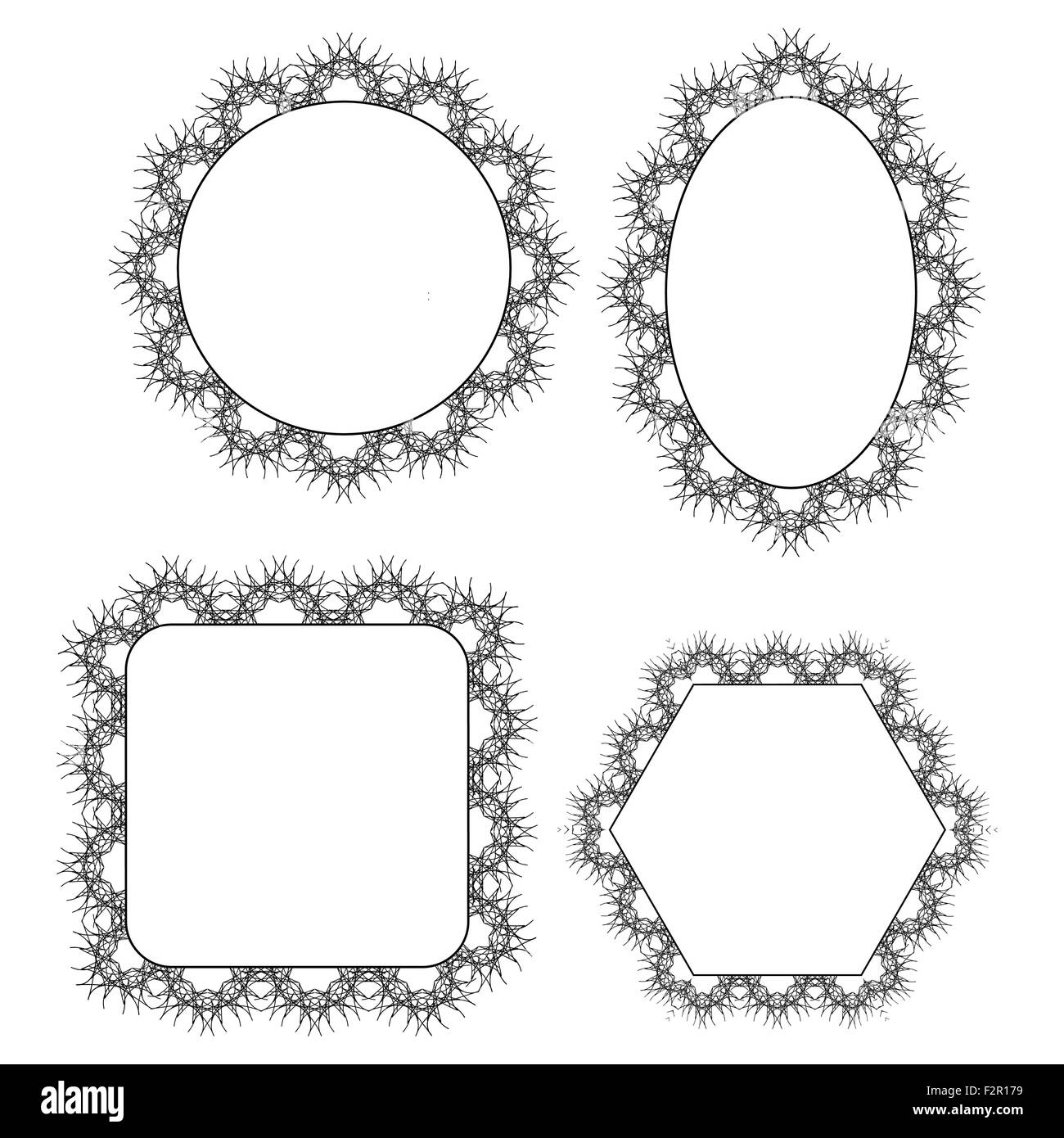 Set of Circle Decorative Frames Stock Vector Image & Art - Alamy