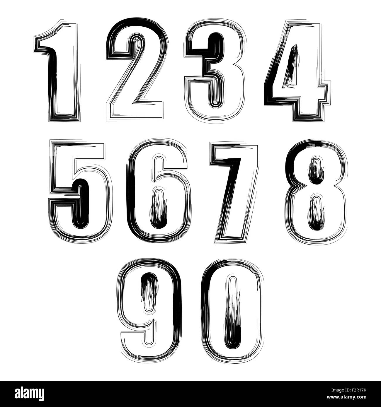 Chalk textured font grunge Stock Vector Images - Alamy