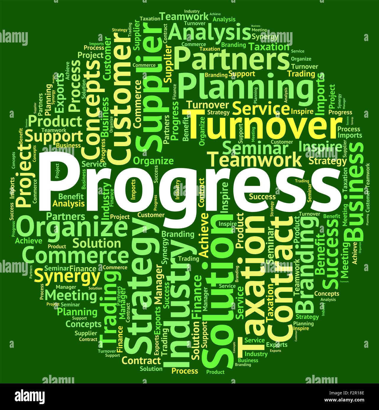 Progress Word Showing Advancement Forward And Betterment Stock Photo ...