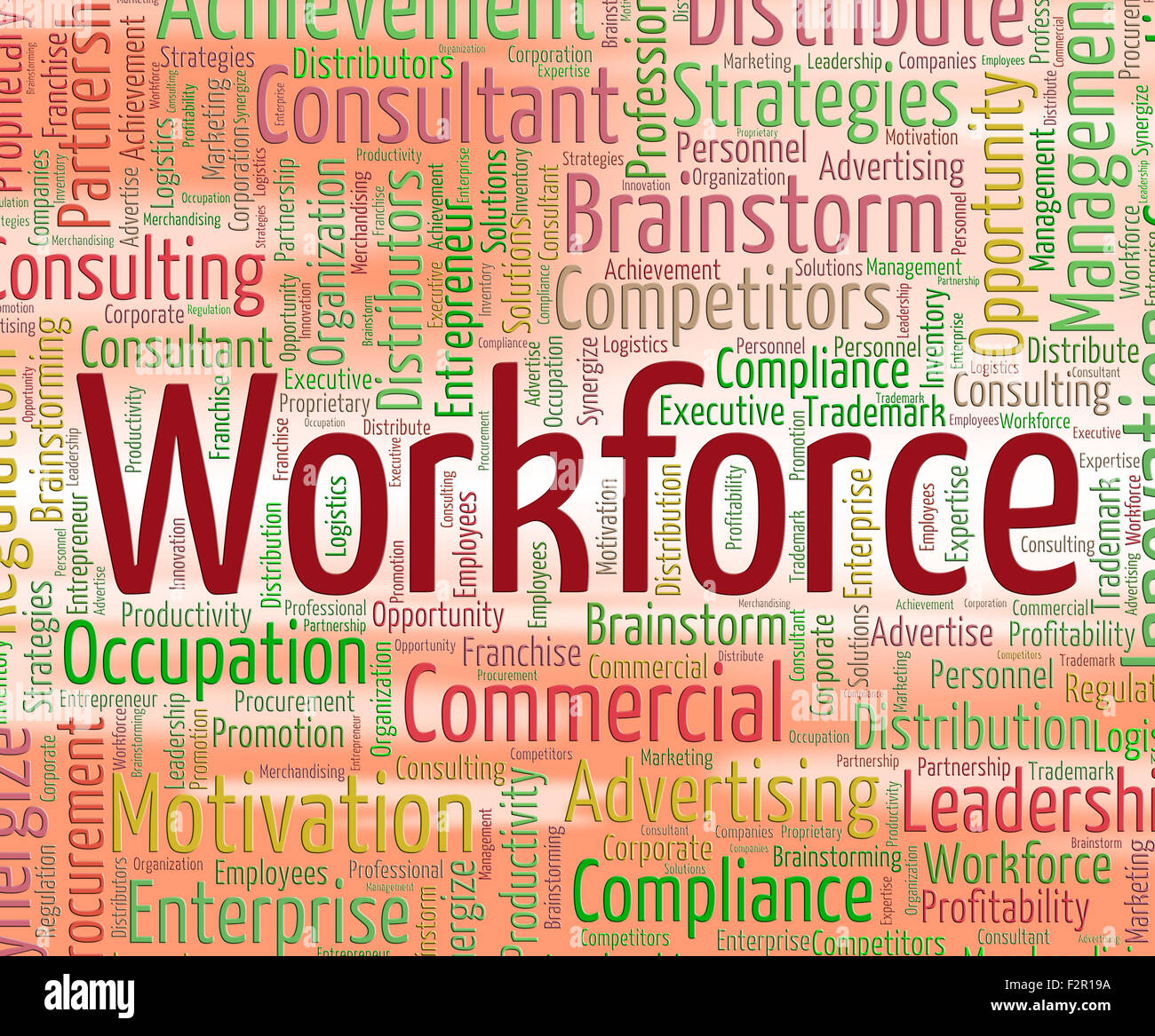 Workforce Word Showing Human Resources And Employees Stock Photo - Alamy