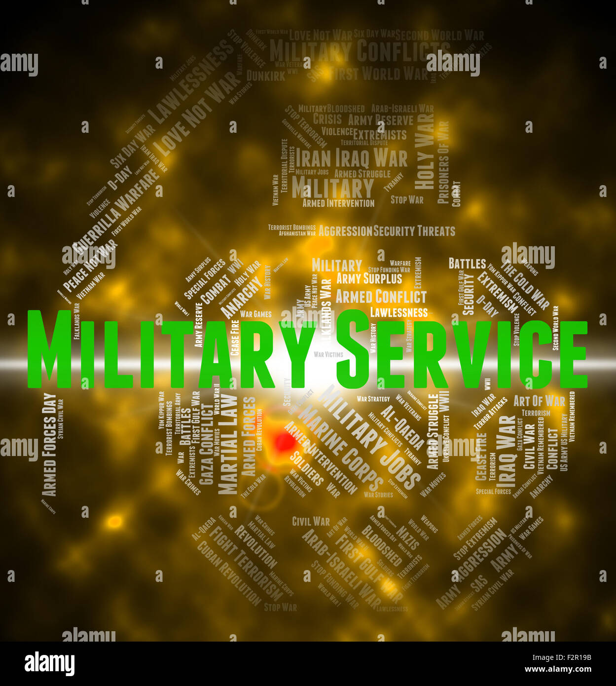 Military Service Indicating Armed Forces And Text Stock Photo - Alamy