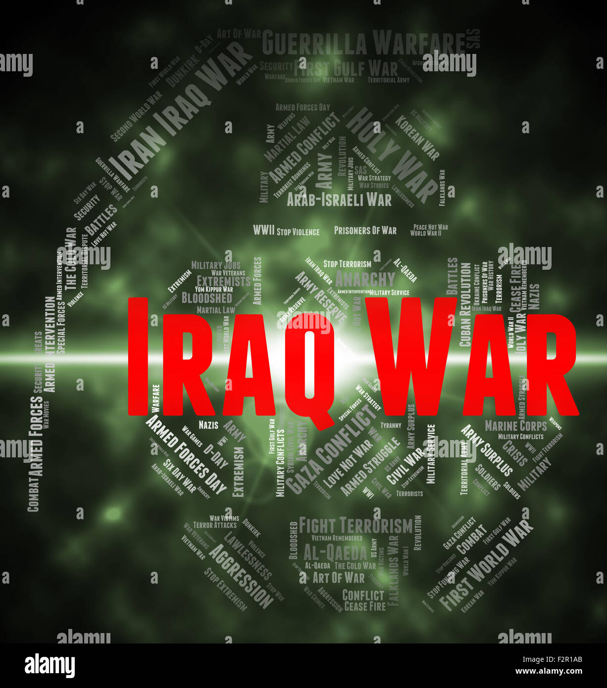 Iraq War Meaning Fighting Warfare And Word Stock Photo - Alamy