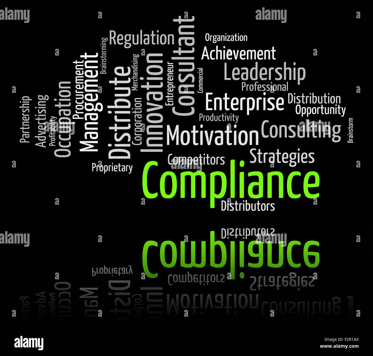 Compliance Word Representing Agree To And Complying Stock Photo - Alamy