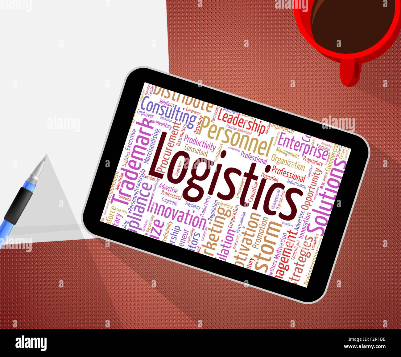 Logistics Word Representing Analysis Coordinate And Logistical Stock ...