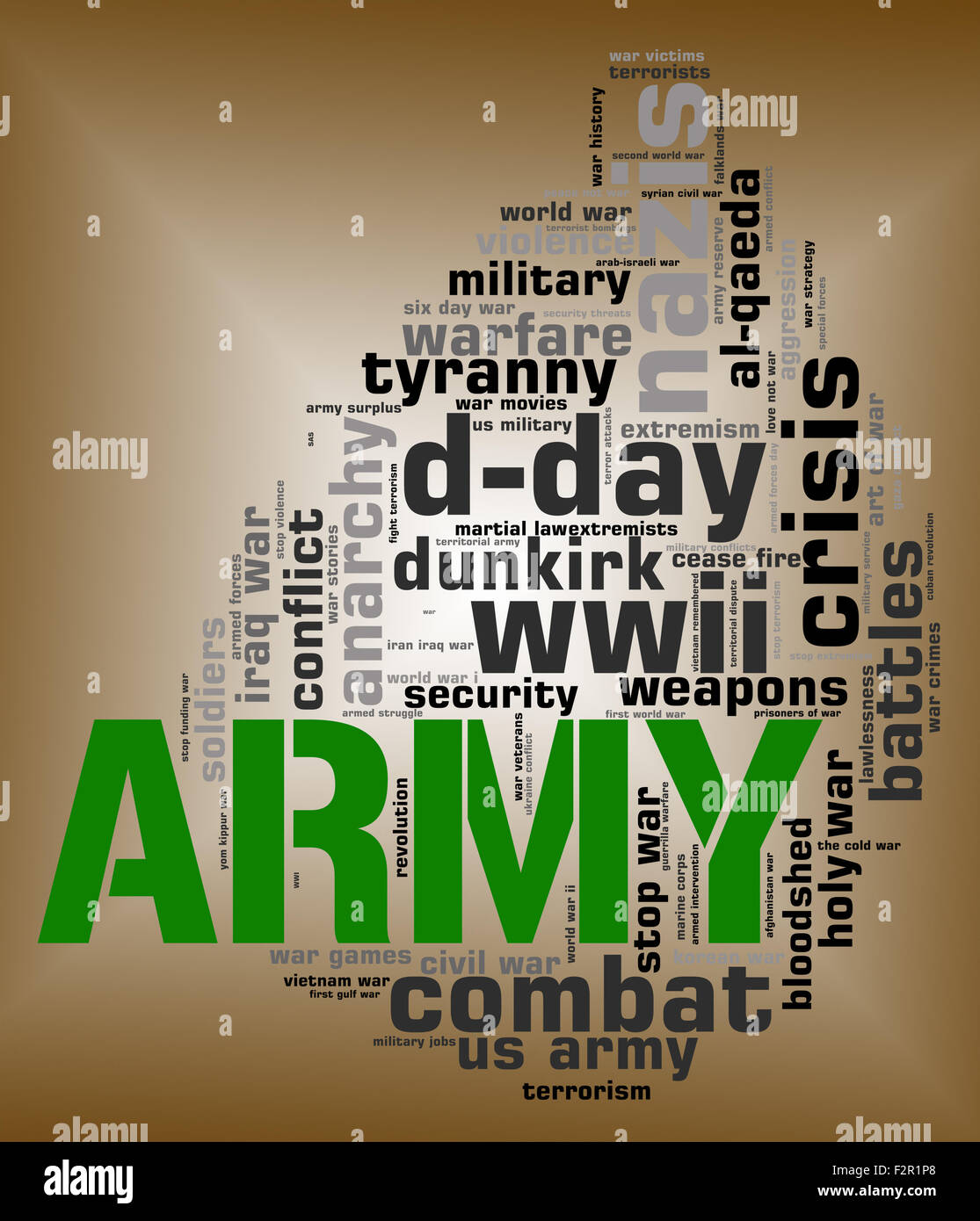 Army Word Representing Armed Services And Fights Stock Photo - Alamy