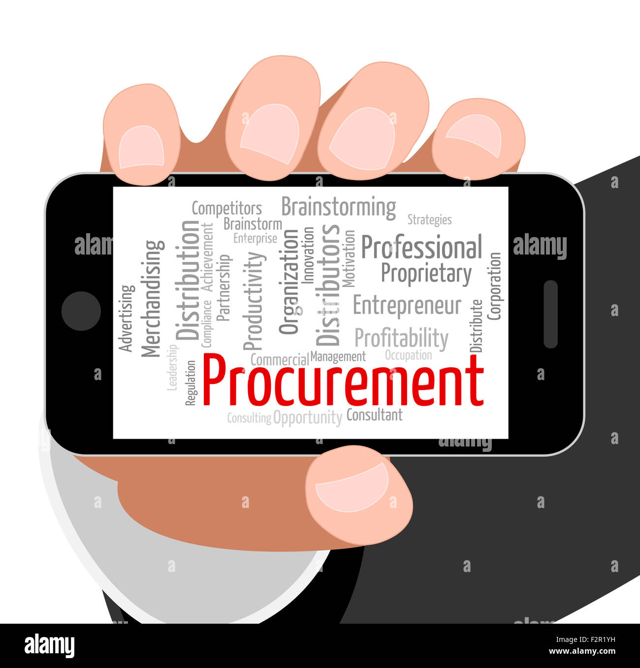 Procurement Word Representing Buying Procures And Wordcloud Stock Photo ...