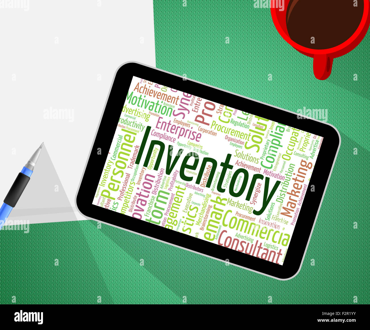 Inventory Word Meaning Products Stock And Text Stock Photo - Alamy