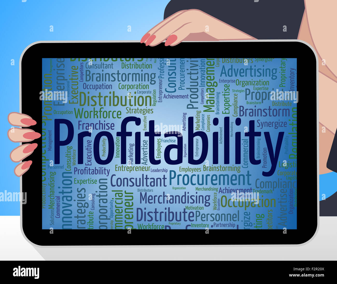 Profitability Word Showing Words Financial And Text Stock Photo - Alamy
