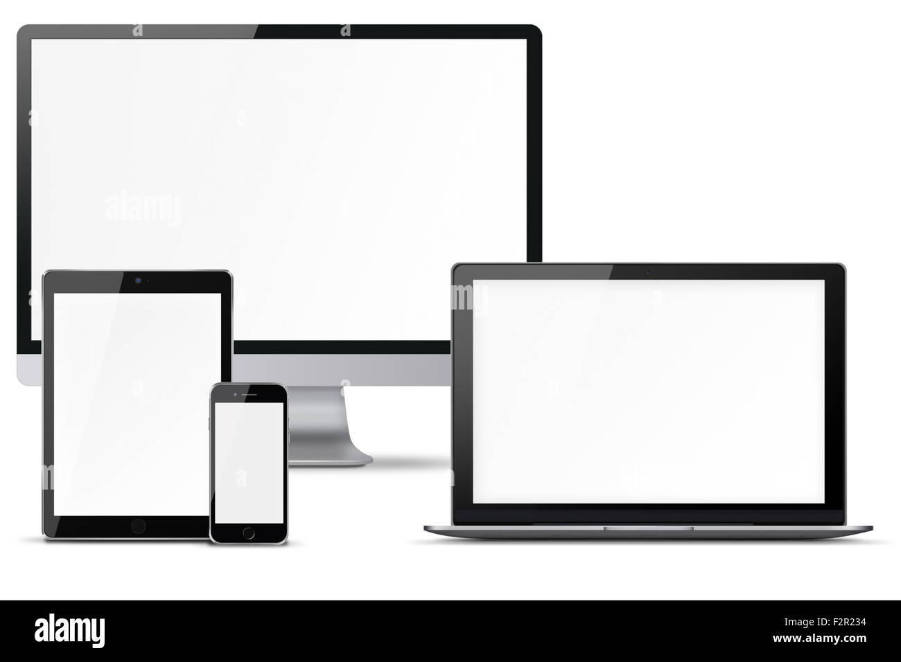 Computer monitor, mobile phone, smartphone, laptop and tablet pc with ...