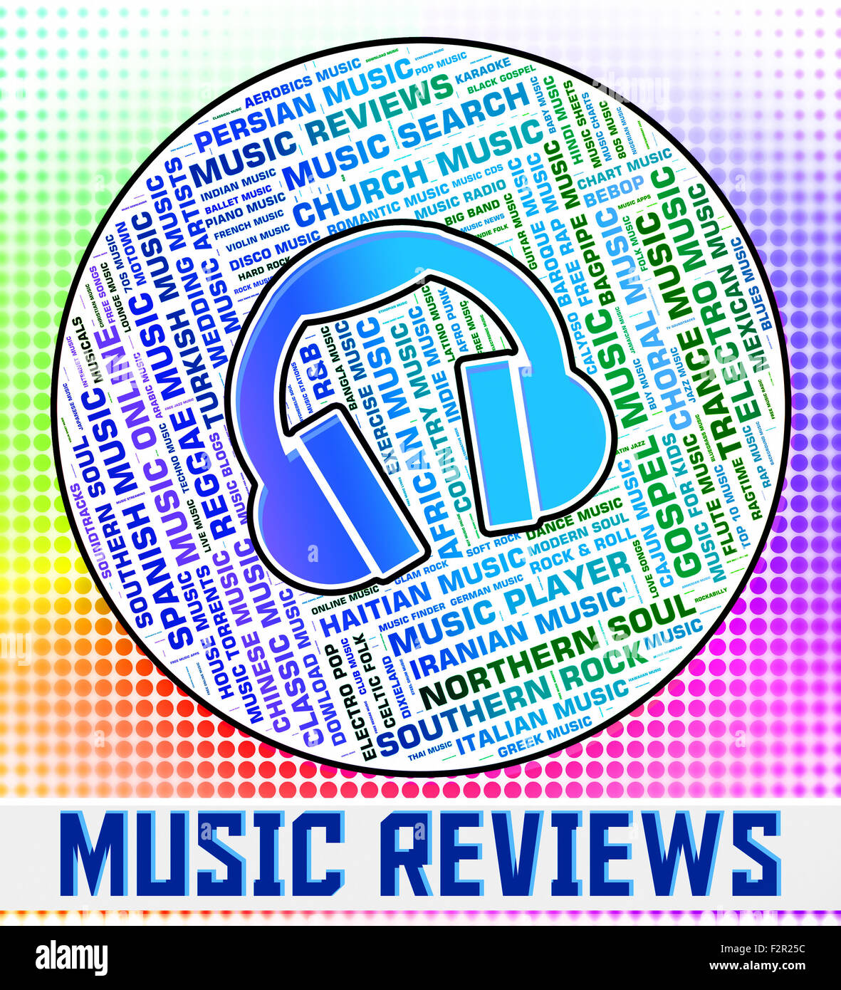 Music Reviews Showing Sound Tracks And Critic Stock Photo - Alamy