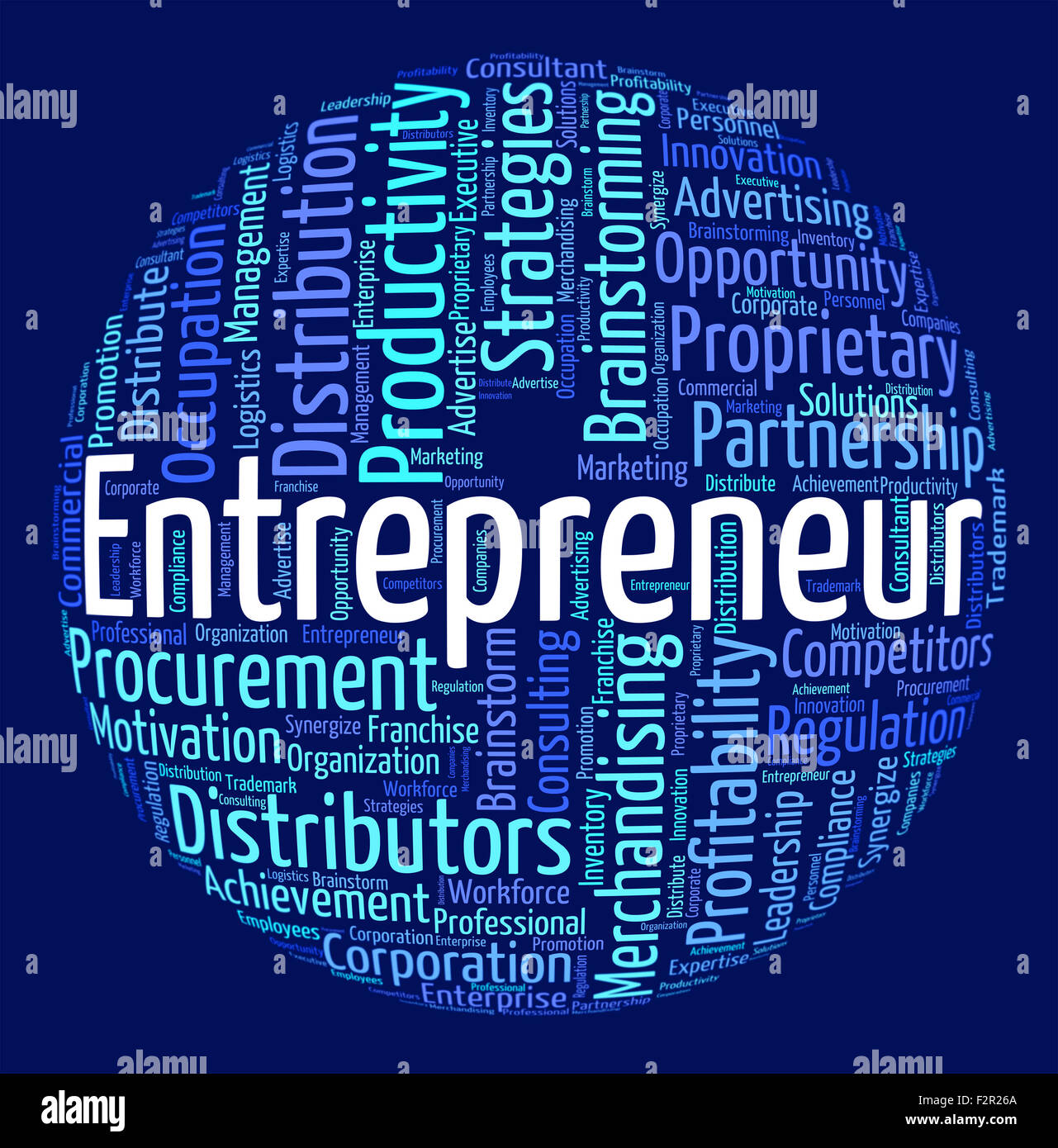 Entrepreneur Word Showing Business Person And Seller Stock Photo - Alamy