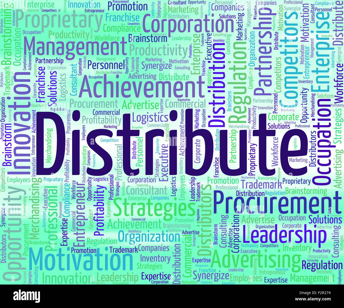 Distribute Word Showing Supply Chain And Distributing Stock Photo - Alamy