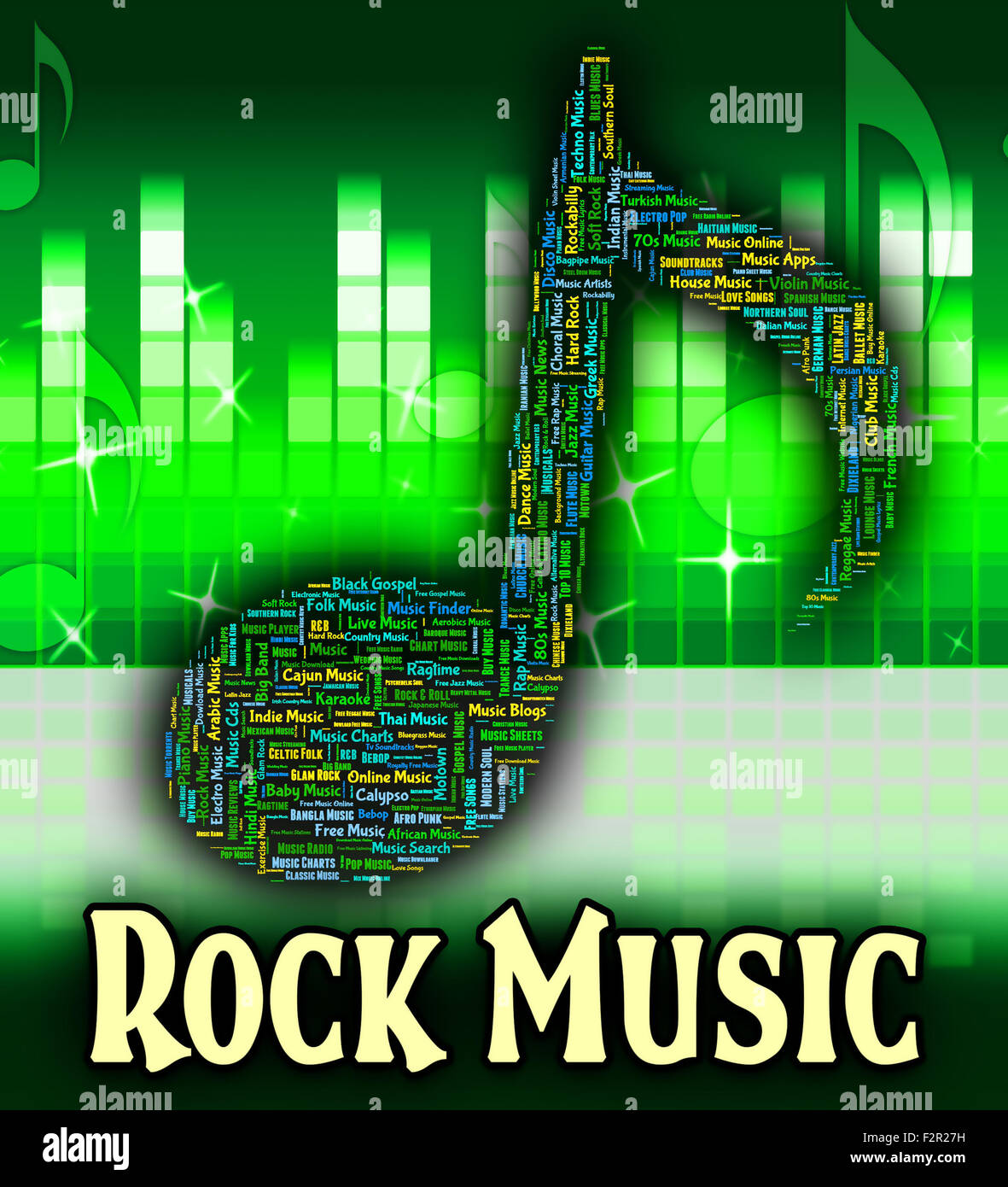 Rock Music Representing Sound Track And Acoustic Stock Photo - Alamy