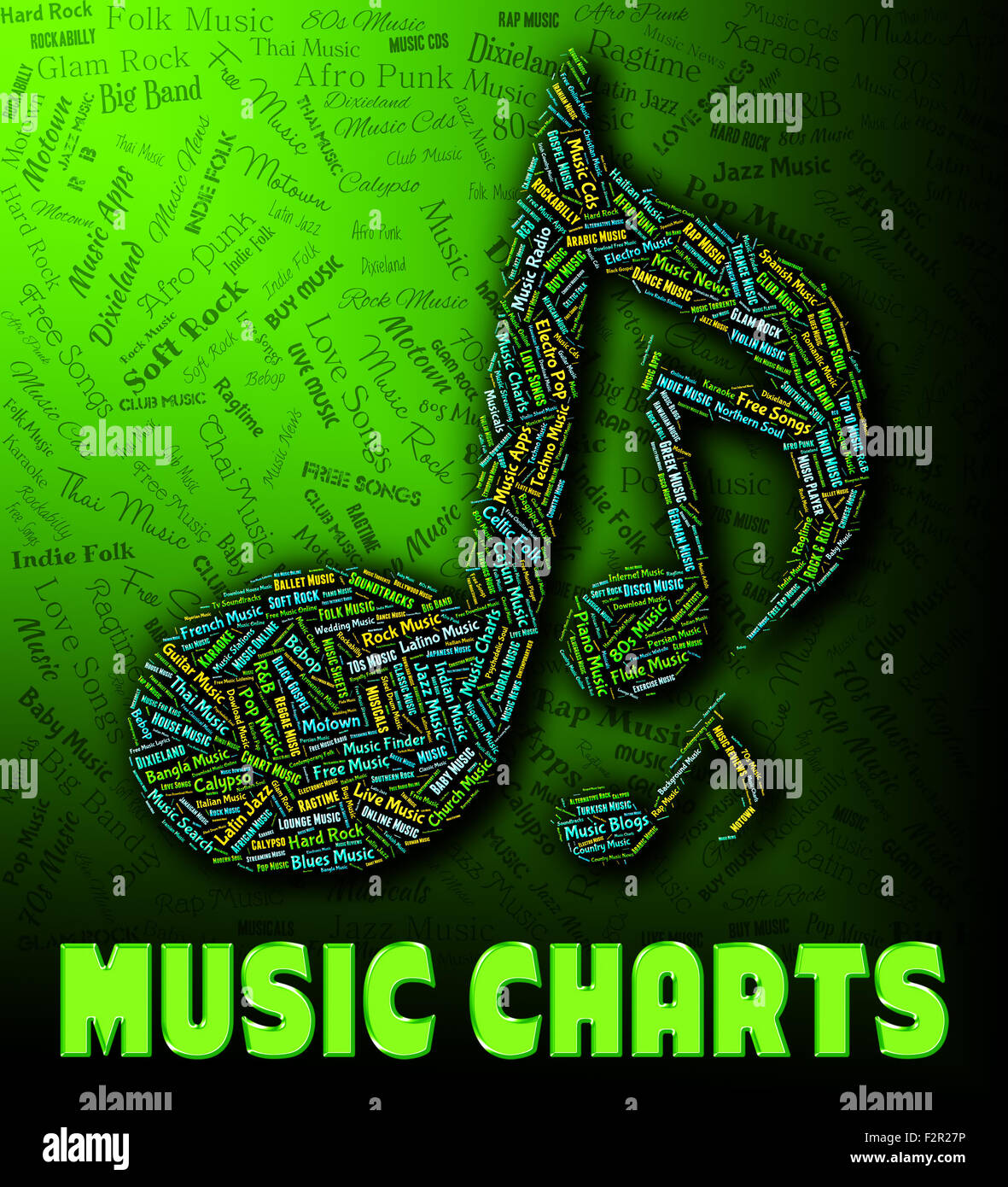 Chart Music Representing Hit Parade And Best Stock Photo - Alamy
