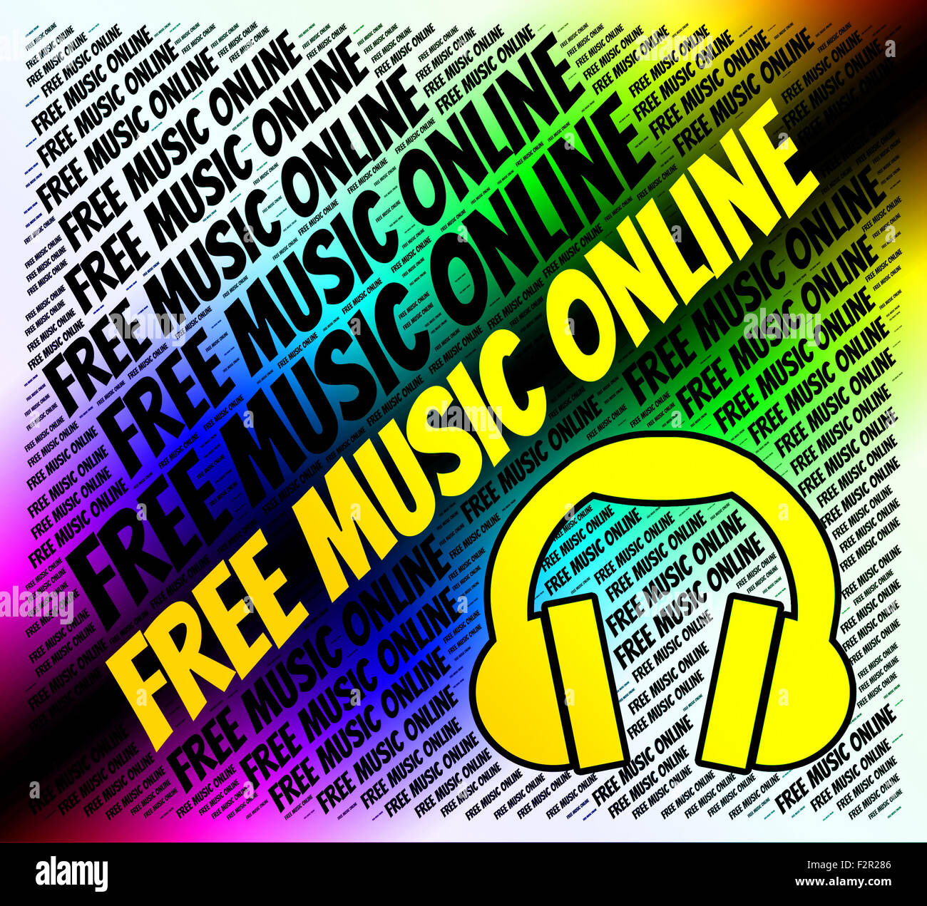 Free Music Online Indicating Sound Tracks And Melody Stock Photo - Alamy