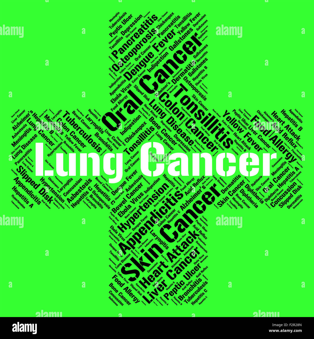 Lung Cancer Representing Ill Health And Affliction Stock Photo - Alamy