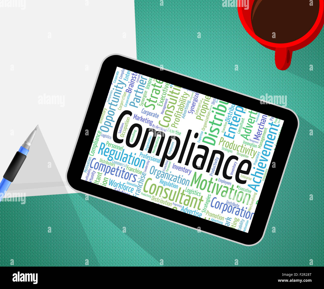Compliance Word Showing Agree To And Complying Stock Photo - Alamy