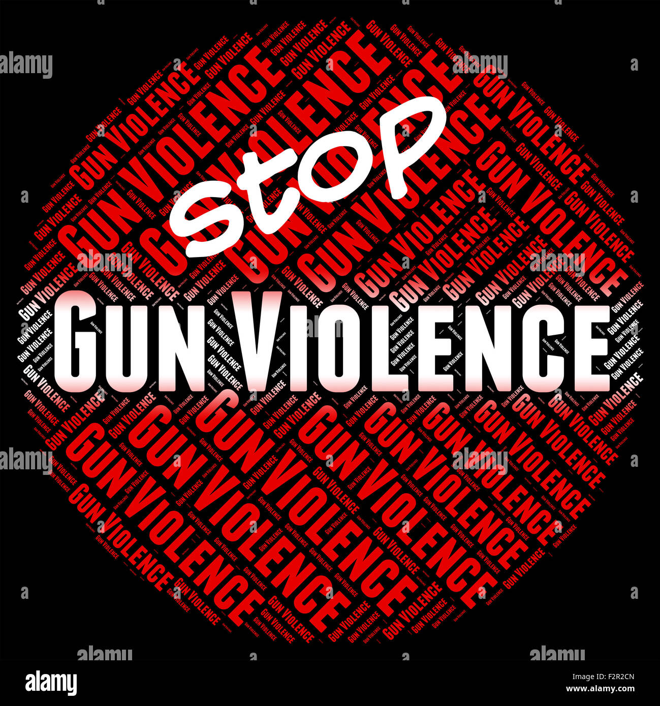 Stop Gun Violence Representing Brute Force And Cruel Stock Photo - Alamy