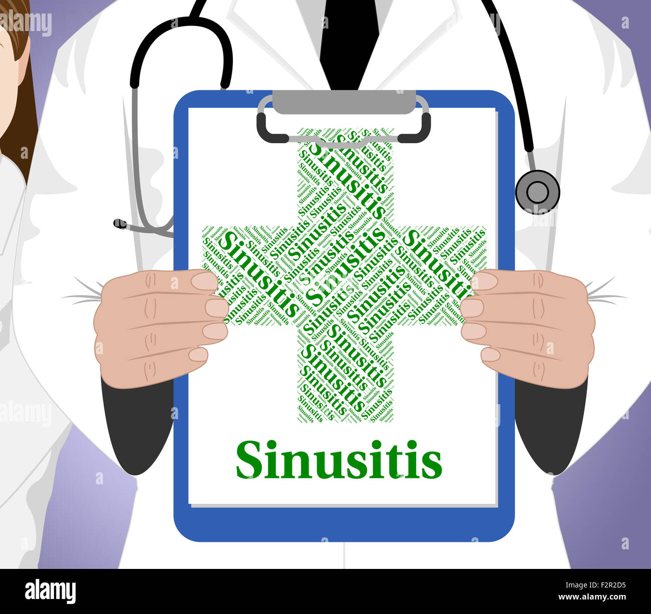 Sinusitis Word Indicating Acute Rhinosinusitis And Disease Stock Photo ...