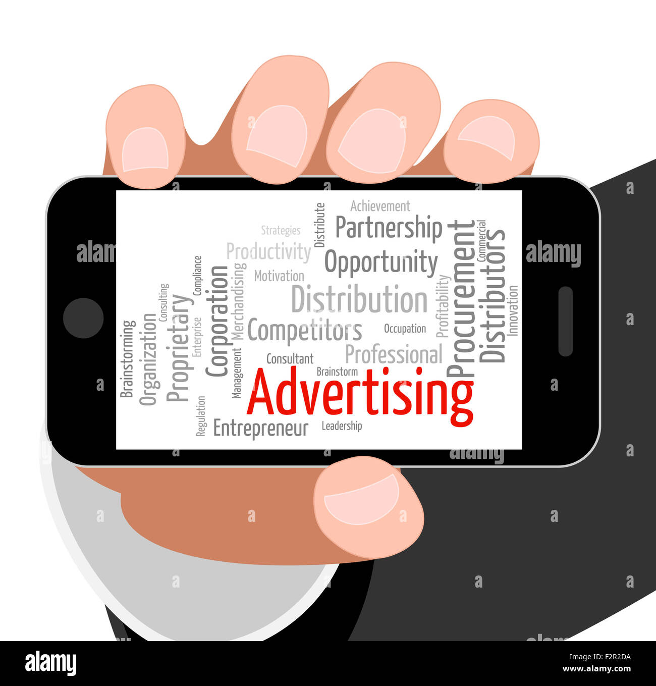 Advertising Word Showing Adverts Promote And Promotion Stock Photo - Alamy