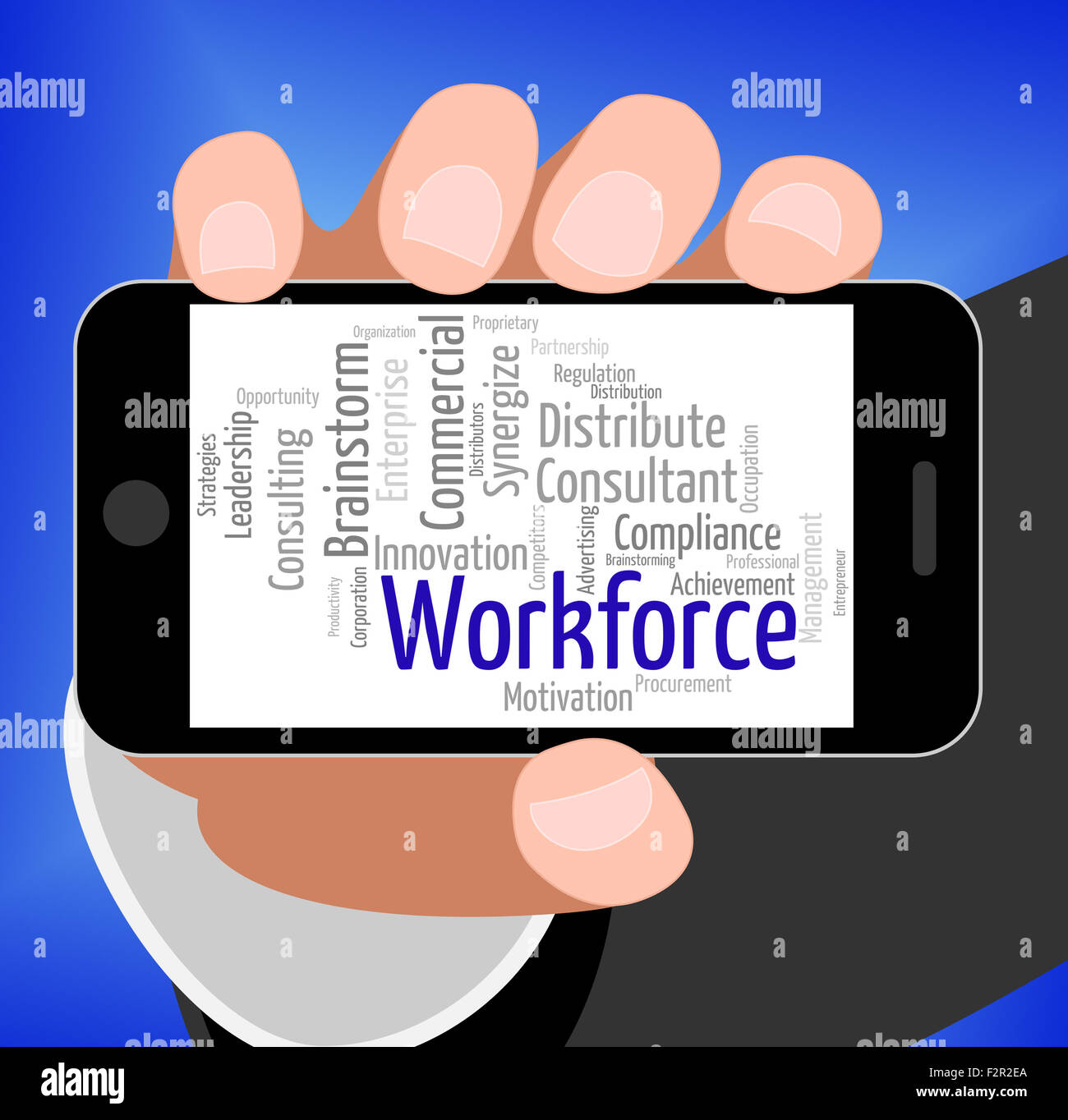 Workforce Word Representing Human Resources And Words Stock Photo - Alamy