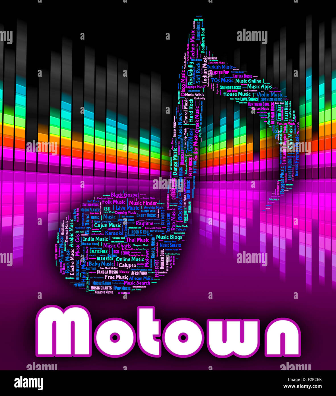 Motown Music Indicating Sound Track And Audio Stock Photo - Alamy