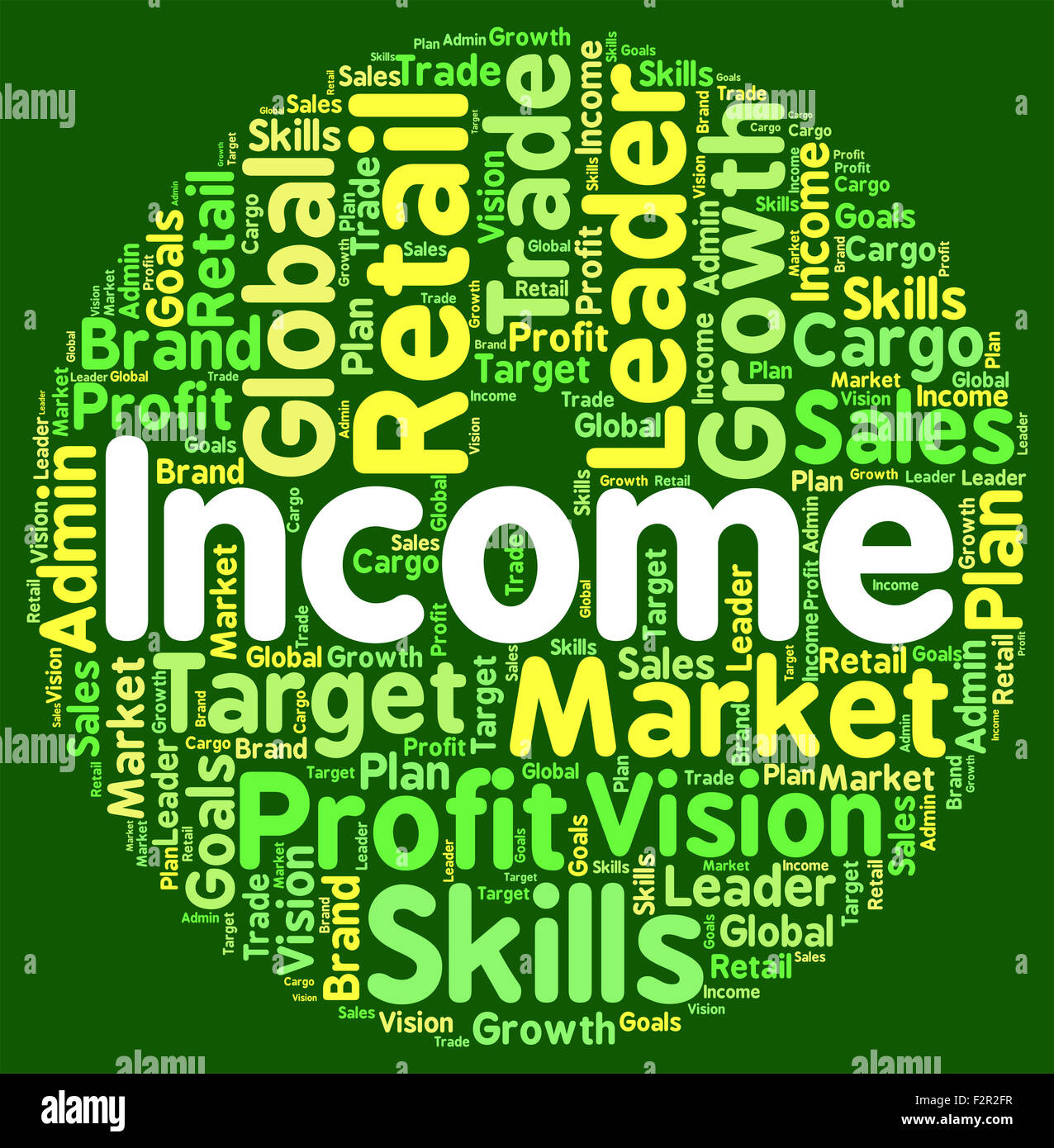 Income Word Representing Wage Incomes And Revenue Stock Photo - Alamy