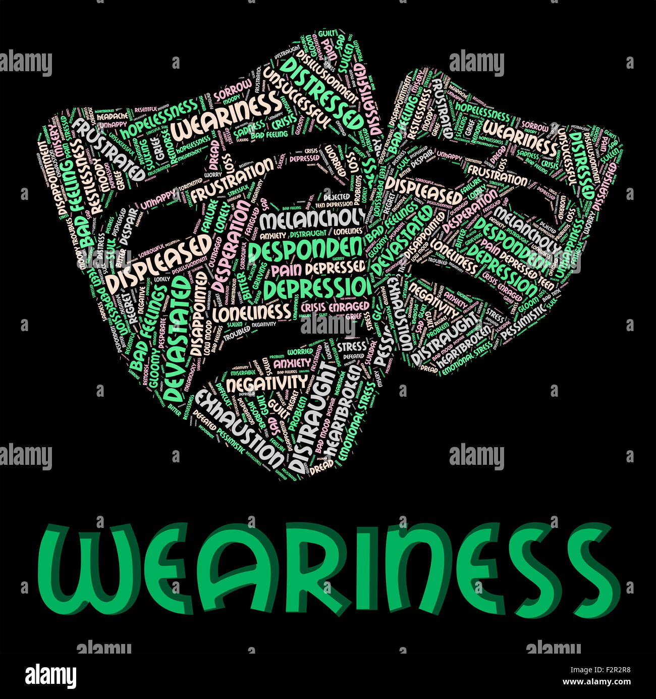 Weariness Word Indicating Wordclouds Text And Lifeless Stock Photo - Alamy