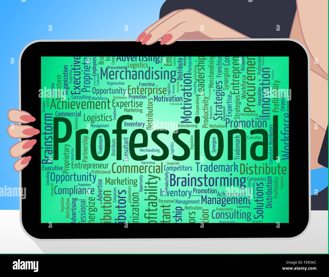 Professional Word Showing Excellence Proficiency And Educated Stock ...