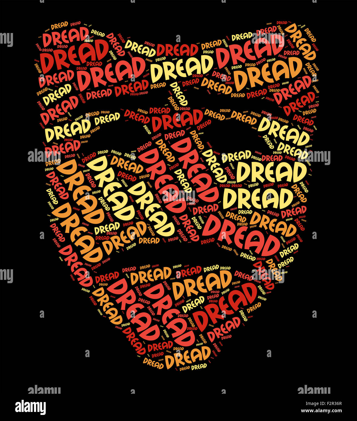Dread Word Representing Wordcloud Fear And Afraid Stock Photo - Alamy