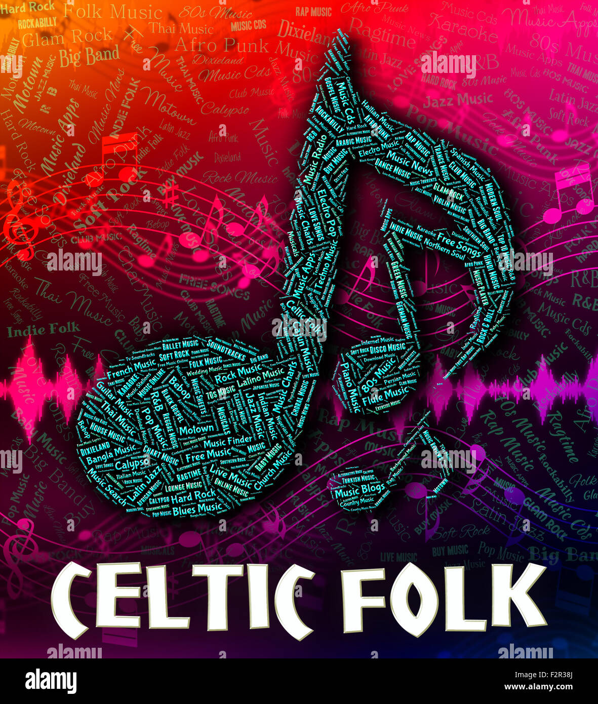 Celtic Folk Indicating Sound Tracks And Tune Stock Photo - Alamy
